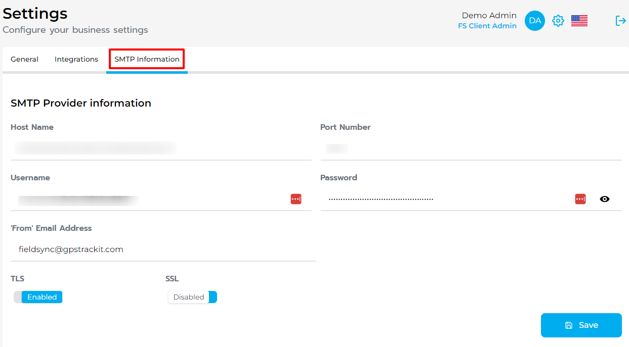 FieldSync: Account Settings – GPSTrackit Support