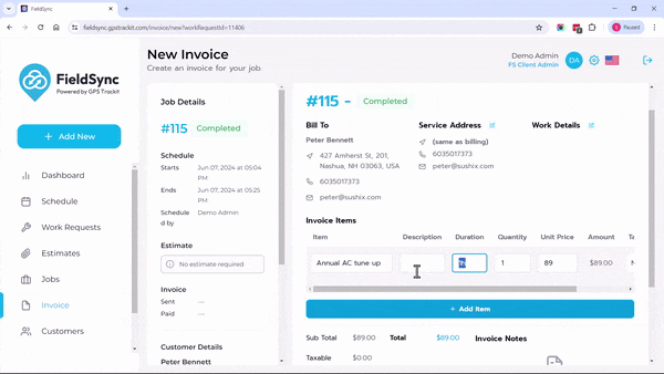 FieldSync: Invoices & Billing – GPSTrackit Support