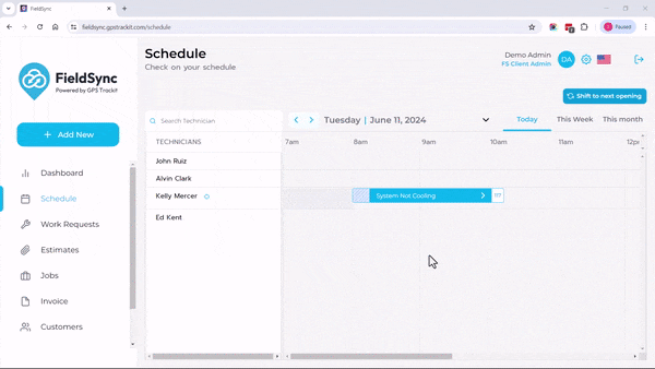 FieldSync: Schedule Management – GPSTrackit Support