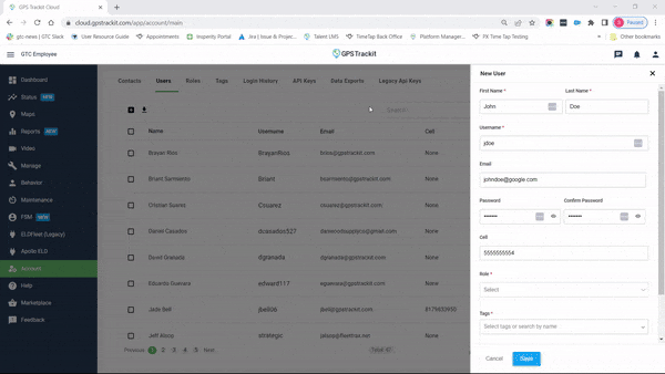 Adding Users – GPSTrackit Support