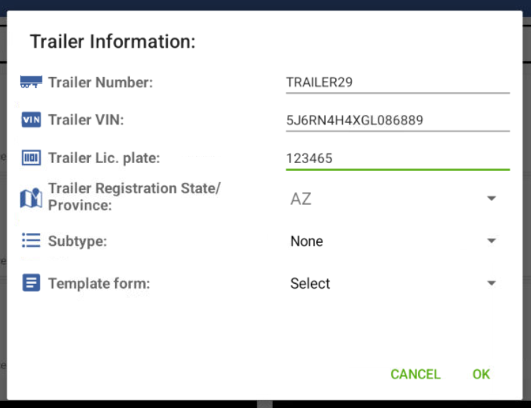 ELD Android: Creating a Trailer – GPSTrackit Support