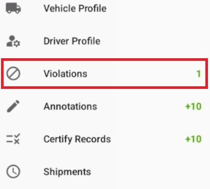 ELD Android: View Violations – GPSTrackit Support