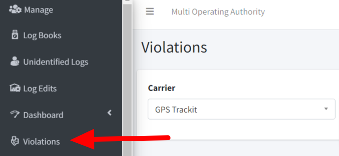 ELD Management: Violation Records – GPSTrackit Support