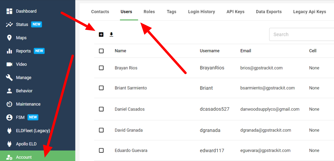 Adding Users – GPSTrackit Support