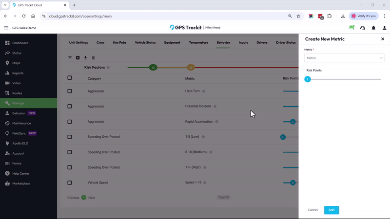 Behavior Settings – GPSTrackit Support
