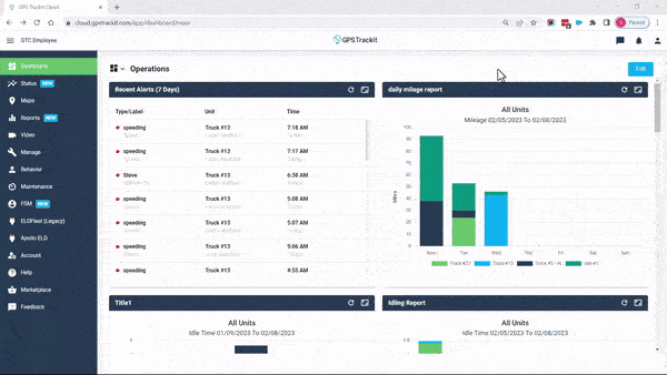Dashboard – GPSTrackit Support