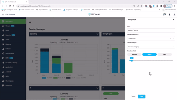 Dashboard – GPSTrackit Support