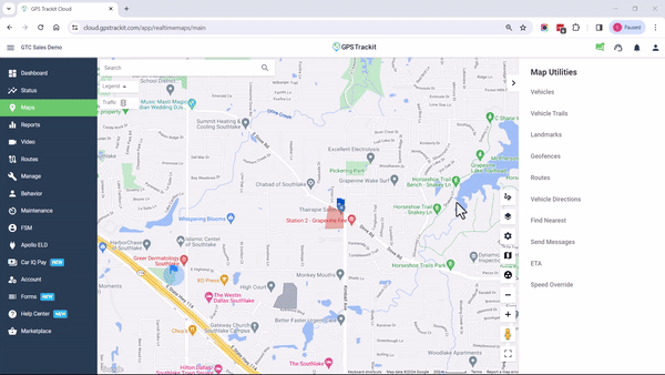 Geofences: Map Options – GPSTrackit Support