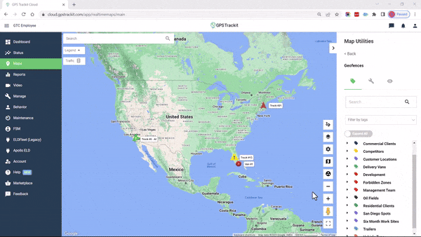 Geofences: Map Options – GPSTrackit Support