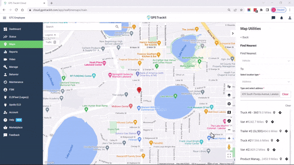 Maps: Find Nearest – GPSTrackit Support