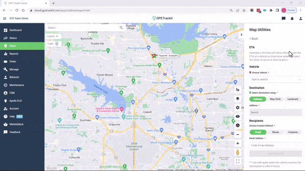 Maps: ETA – GPSTrackit Support