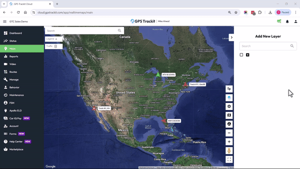Maps: Layer Control – GPSTrackit Support