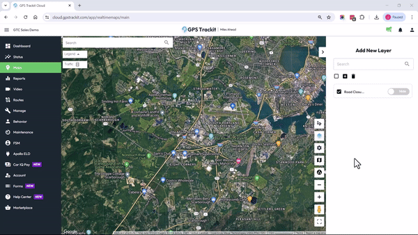 Maps: Layer Control – GPSTrackit Support