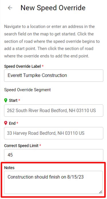 Maps: Speed Override – GPSTrackit Support