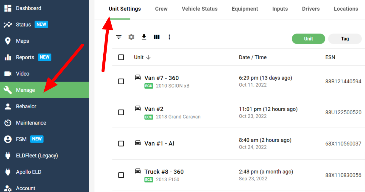 Configuración de la Unidad – GPSTrackit Support