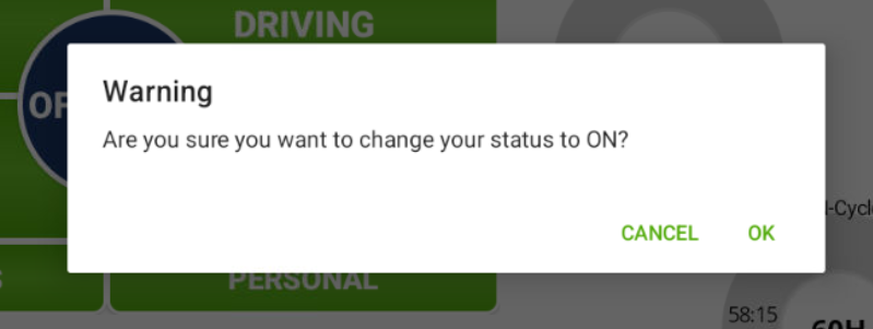 Aplicación ELD para Conductores Android: Cambio de Estado – GPSTrackit Support