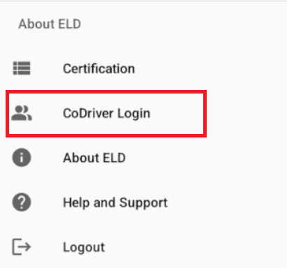 Aplicación ELD para Conductores Android: Inicio de Sesión de Co-Conductor – GPSTrackit Support