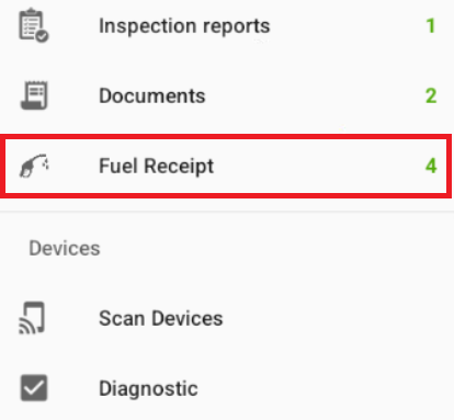 Aplicación ELD para Conductores Android: Recibos de Combustible – GPSTrackit Support