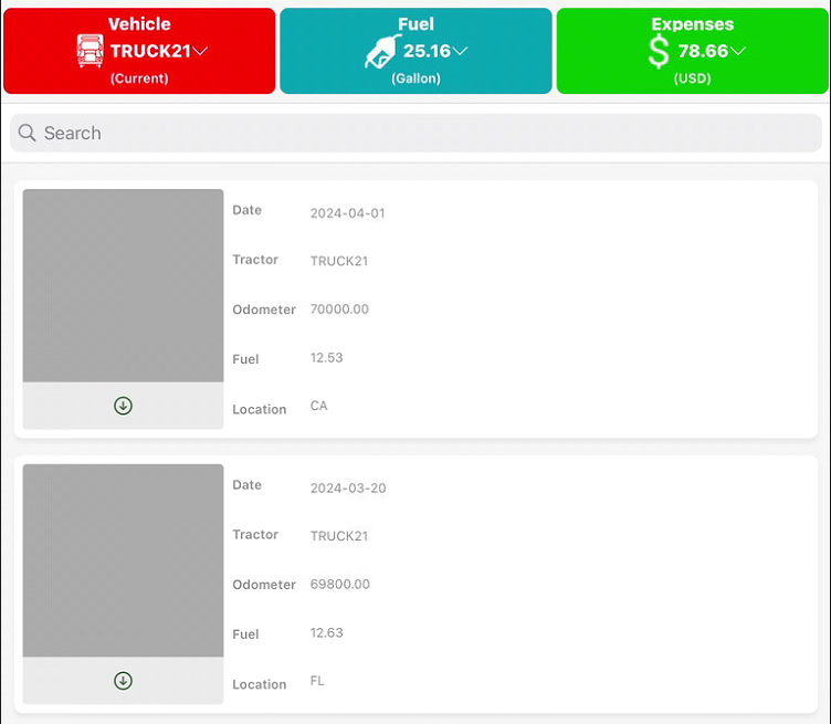 Aplicación ELD para Conductores iOS: Recibos de Combustible – GPSTrackit Support