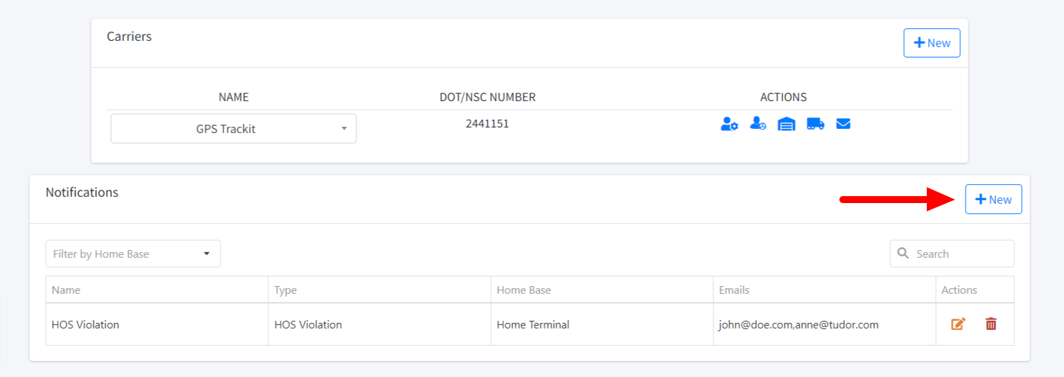 Configuración de ELD: Notificaciones – GPSTrackit Support